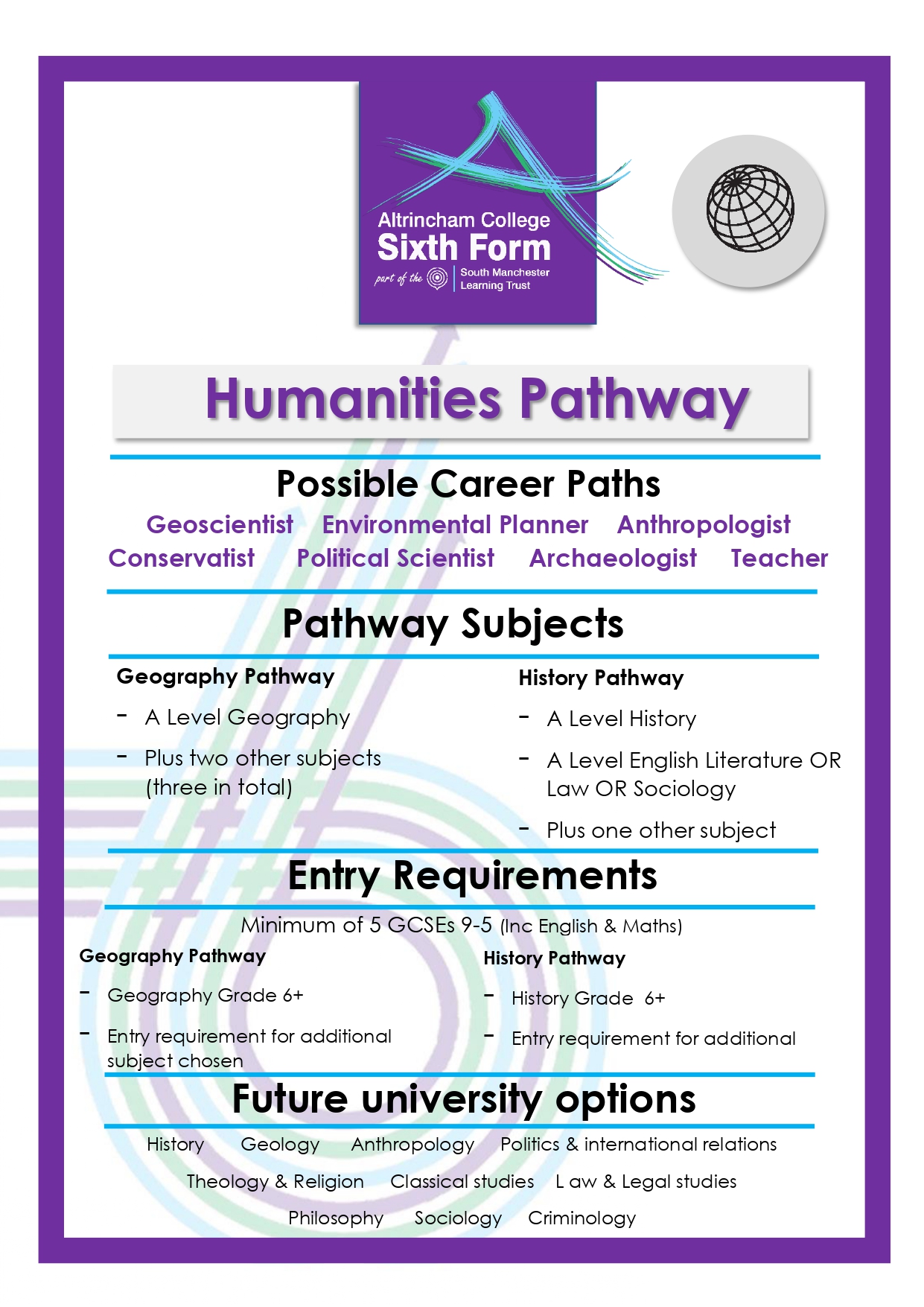 Altrincham College - Sixth Form Pathways
